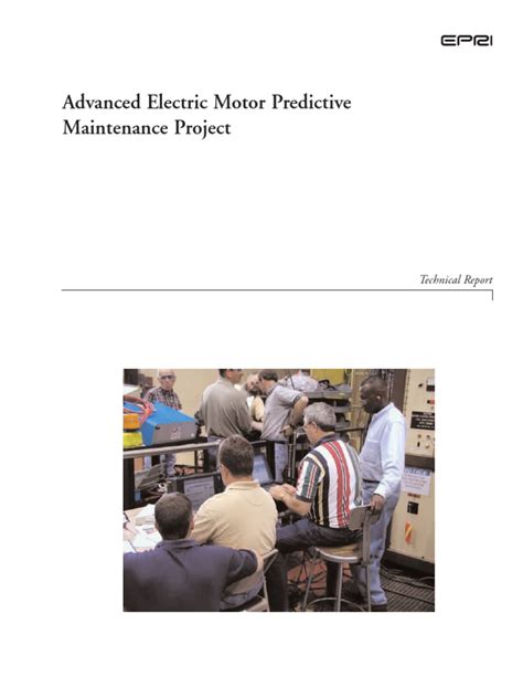 advanced electric motor predictive maintenance project pdf