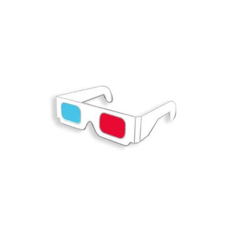 3d Glasses Enamel Pin Etsy