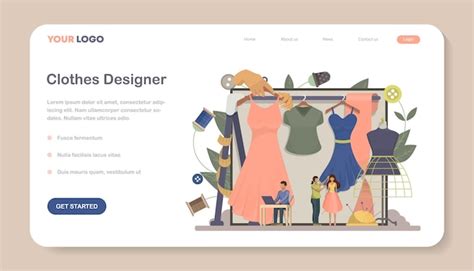 premium vector fashion designer web banner professional tailor master