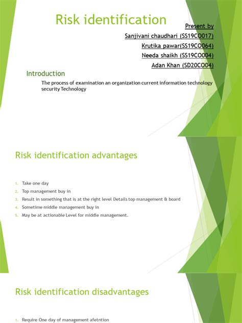 Risk Identification Ppt Pdf