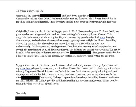 Sap Appeal Letter Example ~ Thankyou Letter