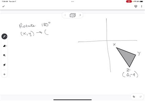 Solved If The Given Figure Is Rotated 180Â° Around The Origin What Are The New Coordinates Of