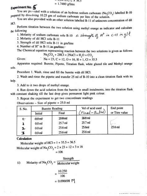 Titration Na2co3 Vs Hcl Pdf Titration Chemistry