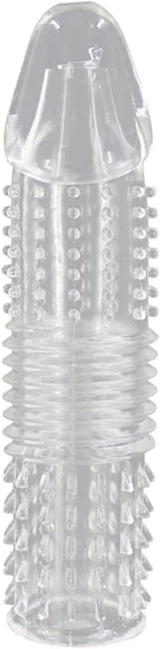 Reusable Silicon Condom With Spike Dotted Penis Sleeve Extender Sleeve