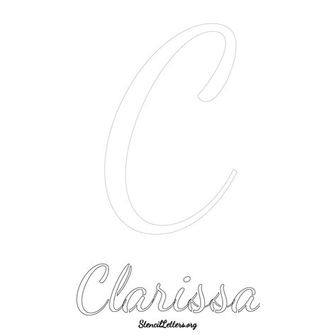 Clarissa Free Printable Name Stencils With 6 Unique Typography Styles