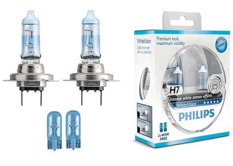 Купить Комплект автоламп PHILIPS White Vision H7+W5W 55W 12V 12972 ...