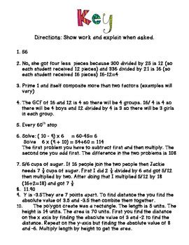 Number System Quiz By Laura Baker Teachers Pay Teachers