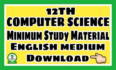 12th Cs English Medium Cs Knowledge Opener