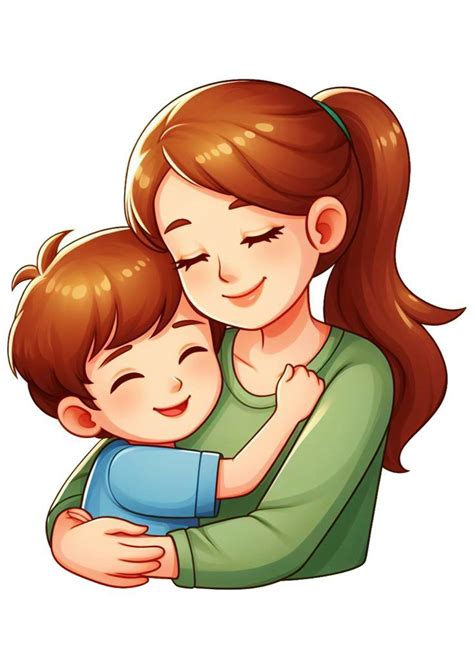 Mother And Son Cartoon Images