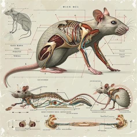 A Picture Of A Mouse With A Diagram Of The Muscles Premium Ai