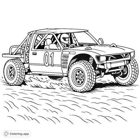 Off Road Racing Truck Action Coloringapp