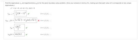 Solved Find The Eigenvalues λn And Eigenfunctions Ynx For
