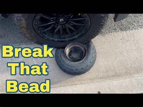 How To Break A Stubborn Tire Bead By Hand! Breaking Bead On ATV RIM & Tire - YouTube