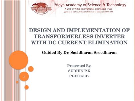 Pptx Design And Implementation Of Transformerless Inverter With Dc