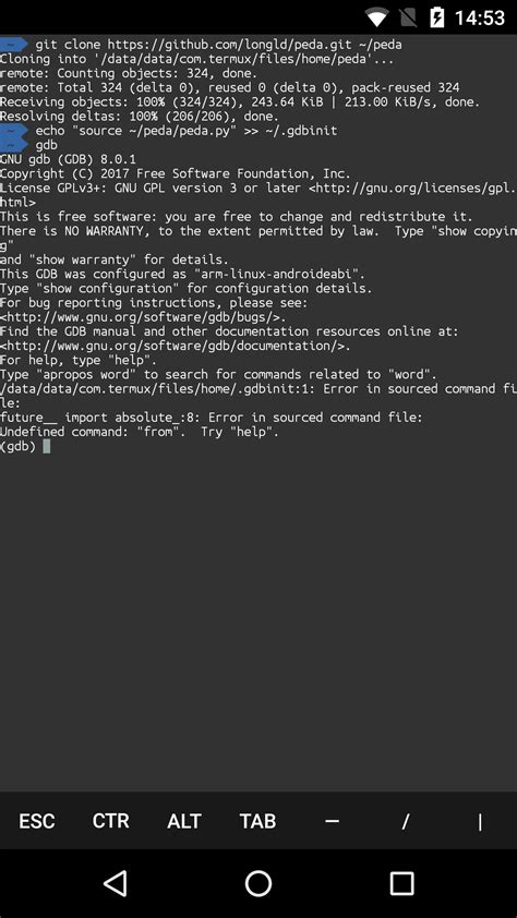 peda not work properly in termux · issue 116 · longld peda · github