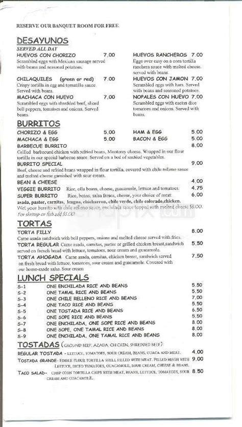 Taquitos Mexican Restaurant Menu In Salinas Ca Order Delivery And Reviews