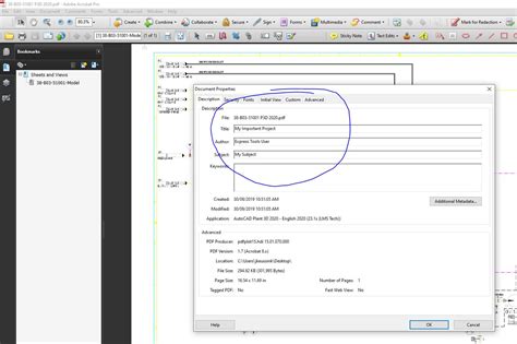 Metadata Of Drawing Not Exported To Pdf Anymore In P3p Version 2020