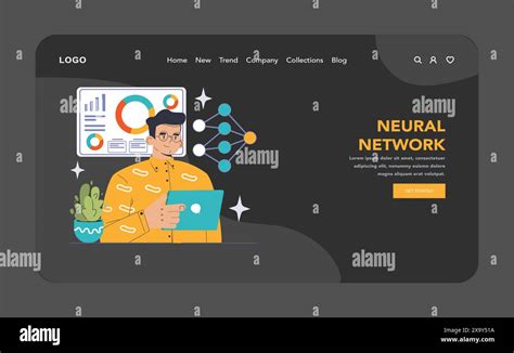 Neural Network Concept Man Analyzes Data On Screen Connection Nodes Insight Artificial