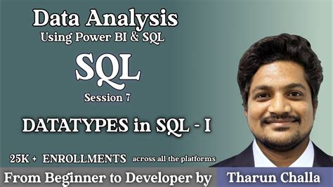 Data Types In Sql Part I Number Datatypes Youtube