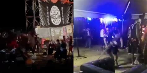 Bertumbuk Sampai Baling Kerusi Pergaduhan Geng Motosikal Besar Di Johor Raih Perhatian Netizen