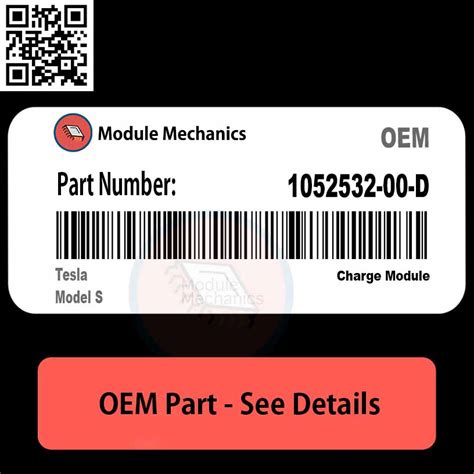Tesla Model S Charge Module Replacement Oem Part 1052532 00 D