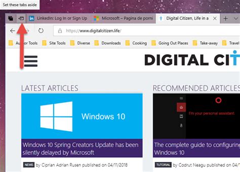 How To Set Aside Tabs In Microsoft Edge And Use Them Later Digital Citizen