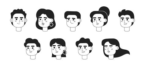 젊은 투자자 흑백 평면 선형 문자 헤드 번들 행복한 생산적인 사람들 편집 가능한 아웃라인 사람 아이콘 라인 사용자는 애니메이션을