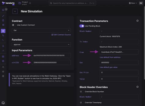 Using Simulation Ui Tenderly Documentation