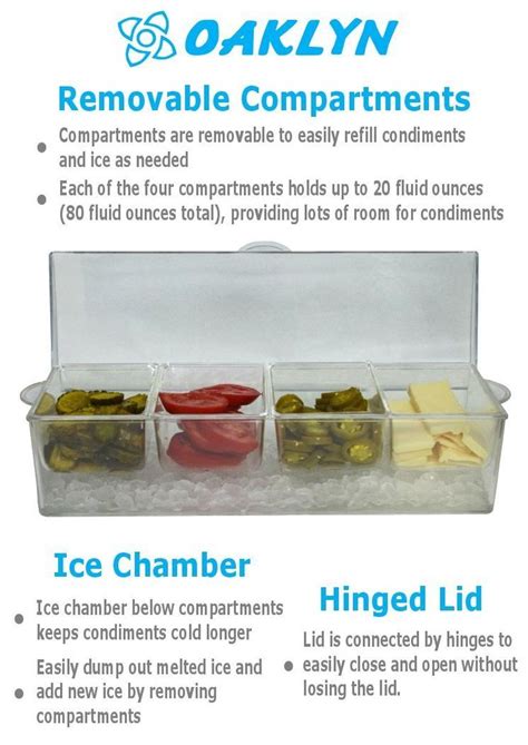 Amazonsmile Large Clear Condiment Server Organizer On Ice With