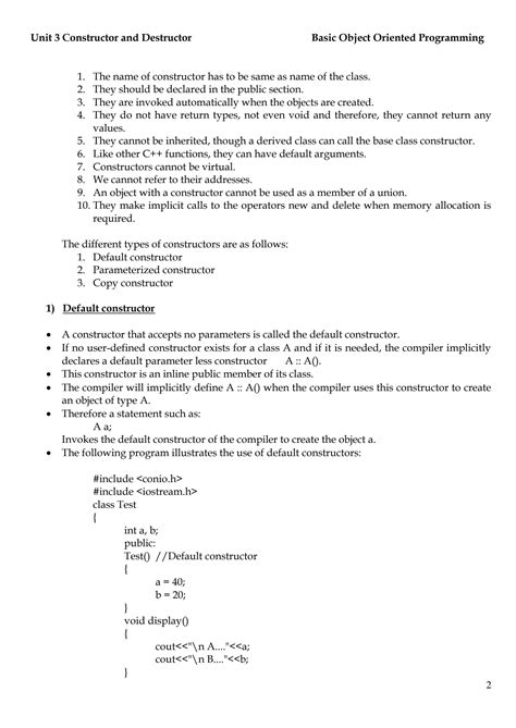 Solution C Language Constructors And Destructors Full Explanation With