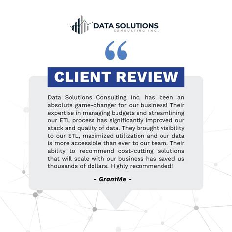 Data Solutions Consulting Inc On Linkedin Datasolutions Datareview Clientreview Happyclient