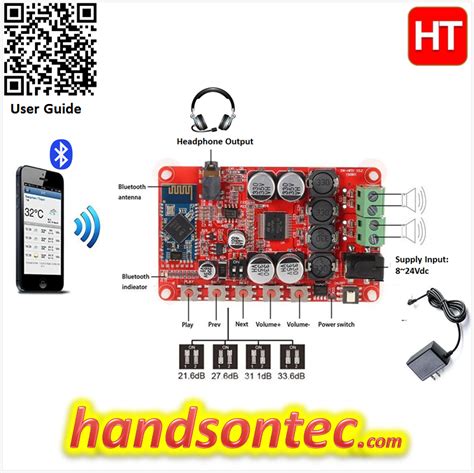 TDA P Bluetooth Audio Power Amplifier Module HandsOn Tech