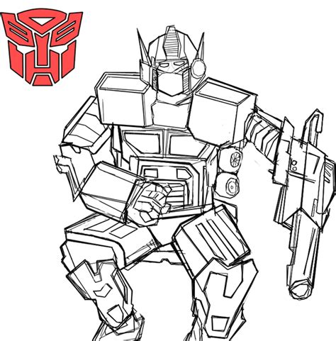 Transformer Sketch Made Using Mouse Behance