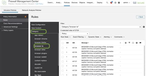 Firepower System Intrusion Policyのルールの検索や確認方法 Cve Idや 任意文字列など Cisco Community