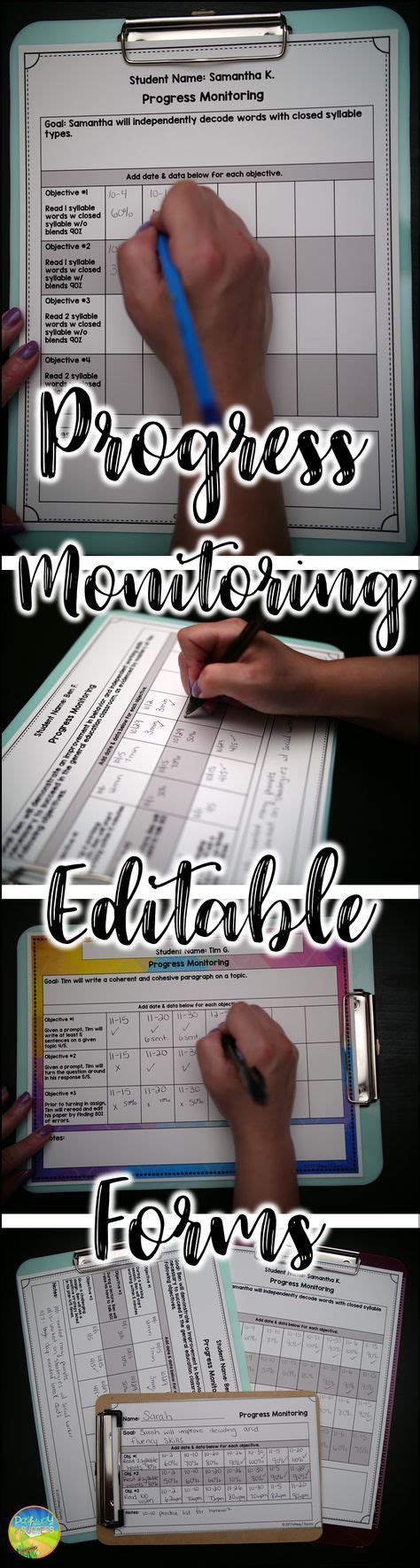Progress Monitoring Editable Forms Progress Monitoring Special Education Progress Monitoring