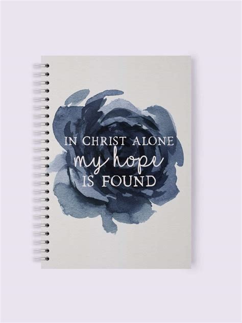 In Christ Alone Notepad Premium Quality Wire Bound A5 Notepad With