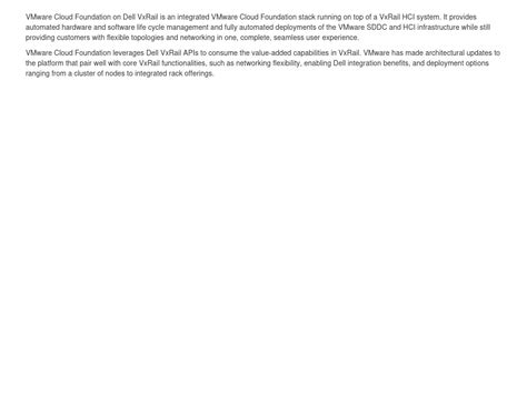 Vmware Cloud Foundation On Dell Vxrail Vmware Cloud Foundation On Dell Vxrail Dell