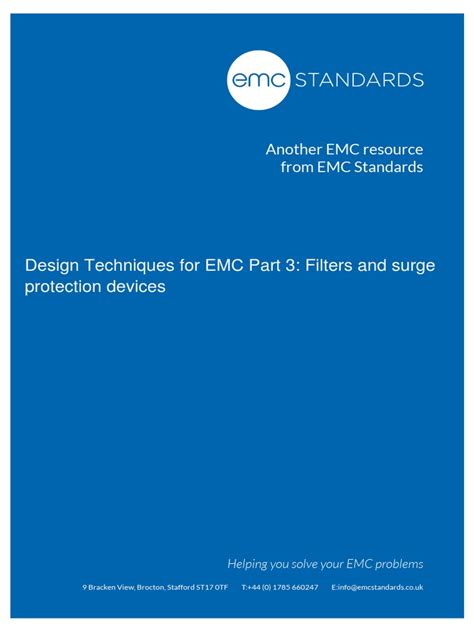 Design Techniques For Emc 1999 Part 3 Filtering And Surge Protection Pdf Electronic Filter