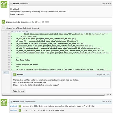 A Snapshot From The Web Interface Of A Request To Merge Code Into The