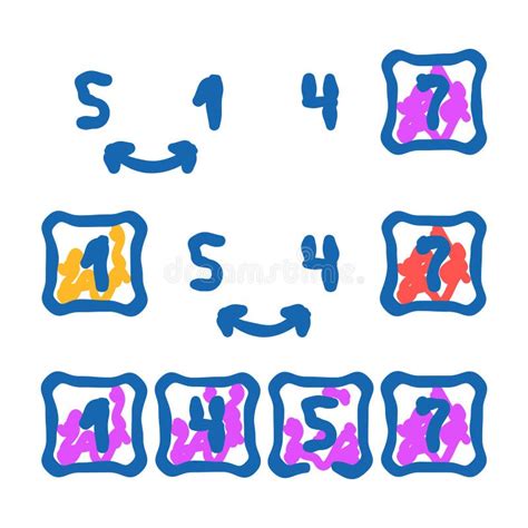 Insertion Sort Algorithm Icon Doodle Illustration Stock Vector Illustration Of Science