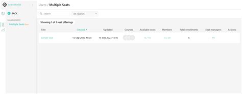 Seat Manager Support Guide Learnworlds Help Center