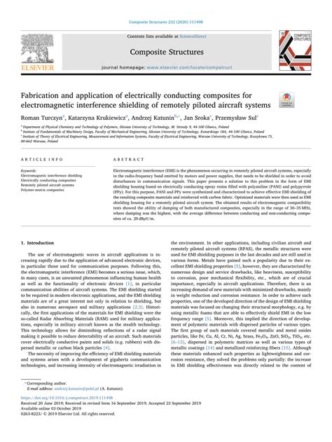 Pdf Fabrication And Application Of Electrically Conducting Composites For Electromagnetic