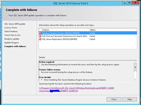 Sql Server Service Pack Installation Failure From Database Administrators