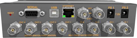 Matrix Switch Msc Txd44l 4 Input 4 Output 3g Sdi Video Router With