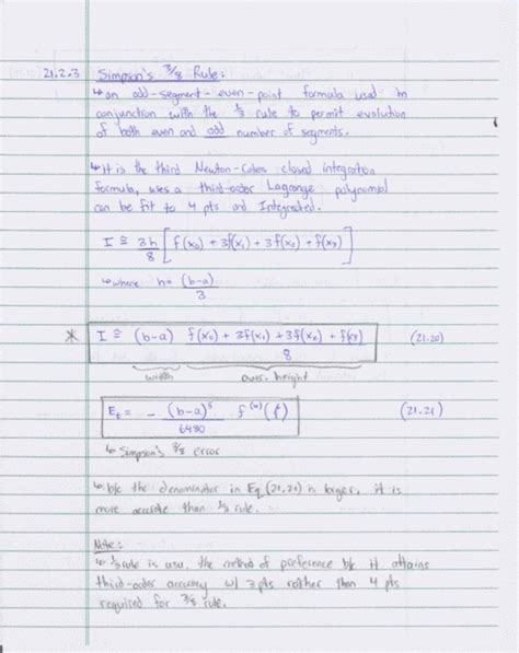 Civeng 2i03 Lecture 2e03 Lecture 23 Ch21 Simpsons 3 8 Rulepdf