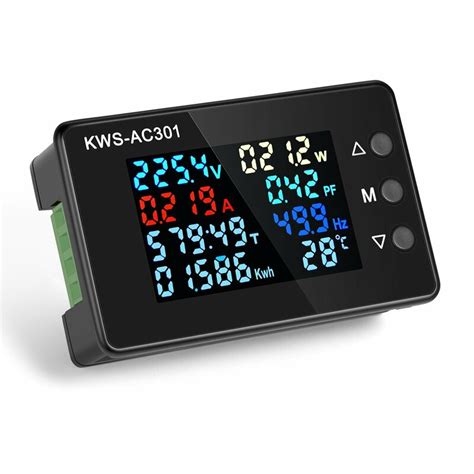 전압계 전류계 ac 50 300v 전력 에너지 측정기 8 in 1 led 디지털 ac 전력계 전기 측정기 측정 및 분석 장비