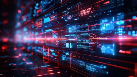 A Futuristic Digital Interface Showcasing Data Visualization And Analytics In Vibrant Colors