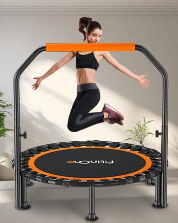 Fitinone 150kg Ø 101cm Faltbares Mini Trampolin Mit Bungee Bänder 5