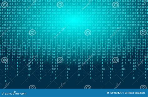Falling Binary Code Background Stock Vector Illustration Of Internet