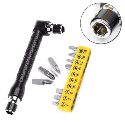 Unnicoco Right Angled Offset Spanner Wrench Set Hex Screwdriver Bit